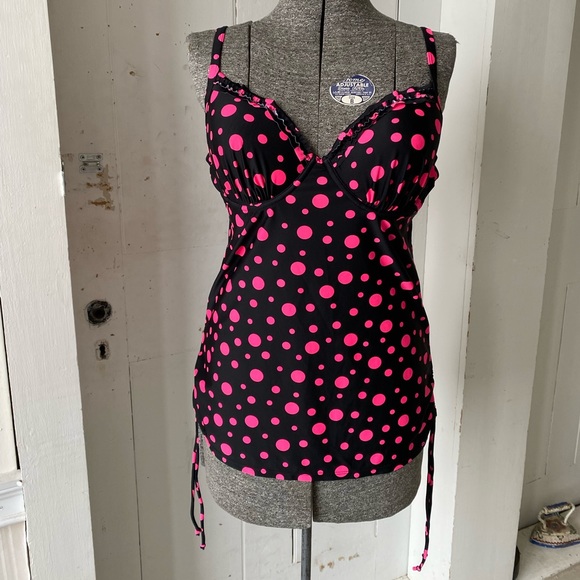 smart & sexy | Swim | Smart Sexy Swim Pink Polka Dot Tankini Top 36d ...